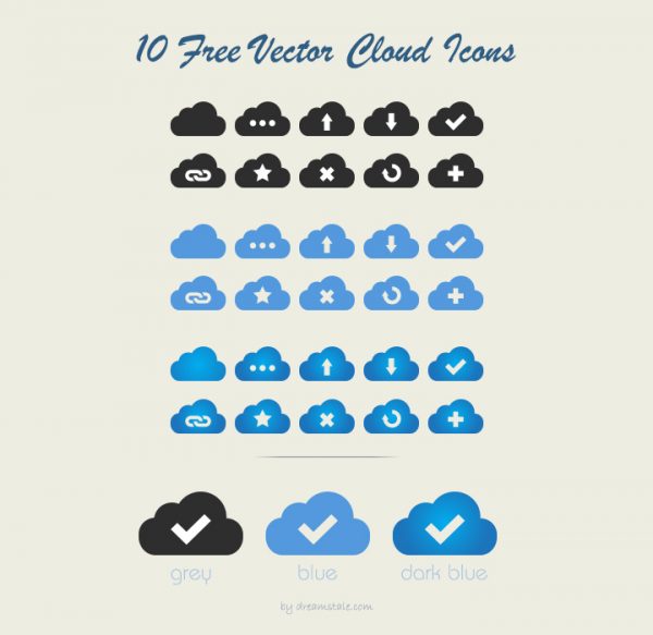 Cloud Vector Icons Free Download - Dreamstale