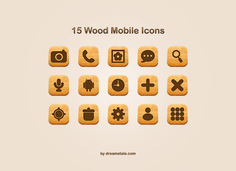 Wood App Icons Free Download - Dreamstale