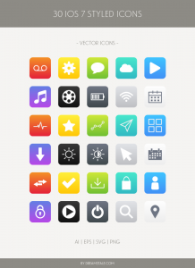 30 Free IOS Styled Vector Icons - Dreamstale