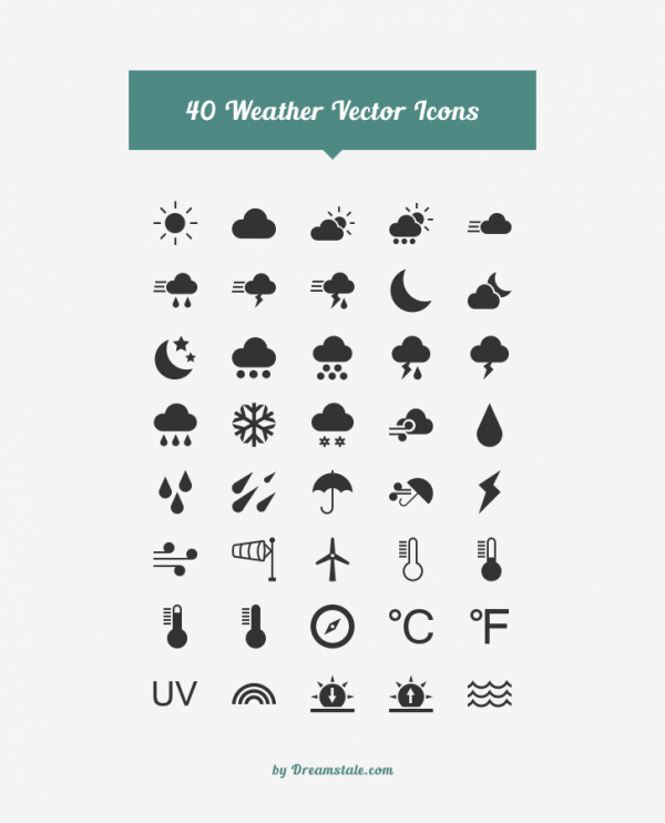 Free Weather Vector Icons - Dreamstale
