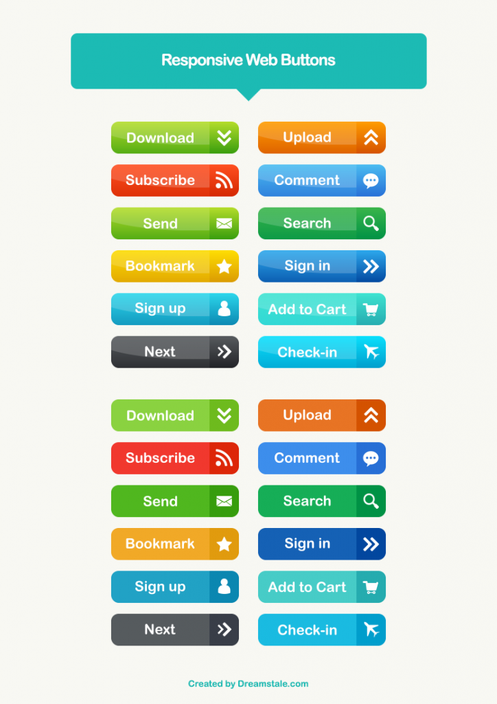 Free Glossy Vector Web Buttons - Dreamstale