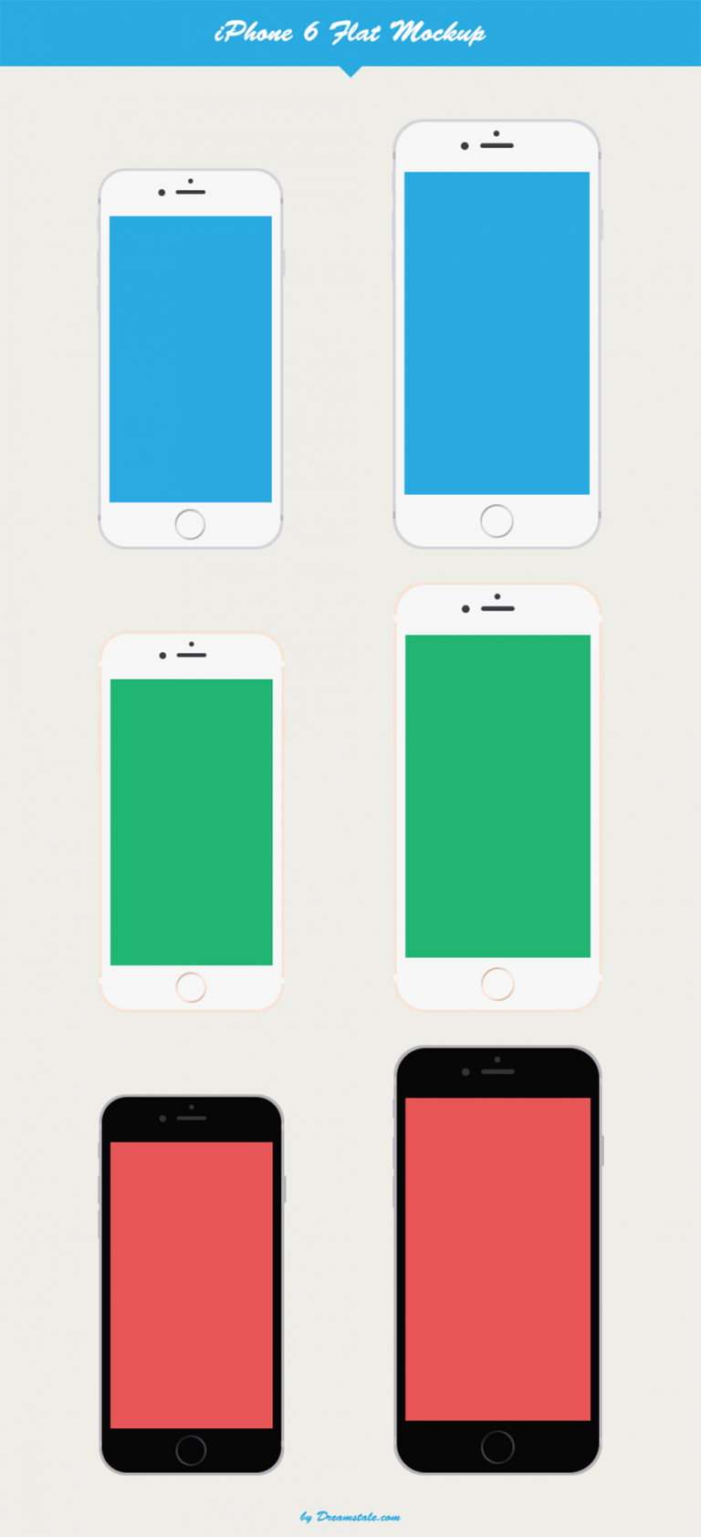 Iphone 6 Free Vector Mockups - Dreamstale