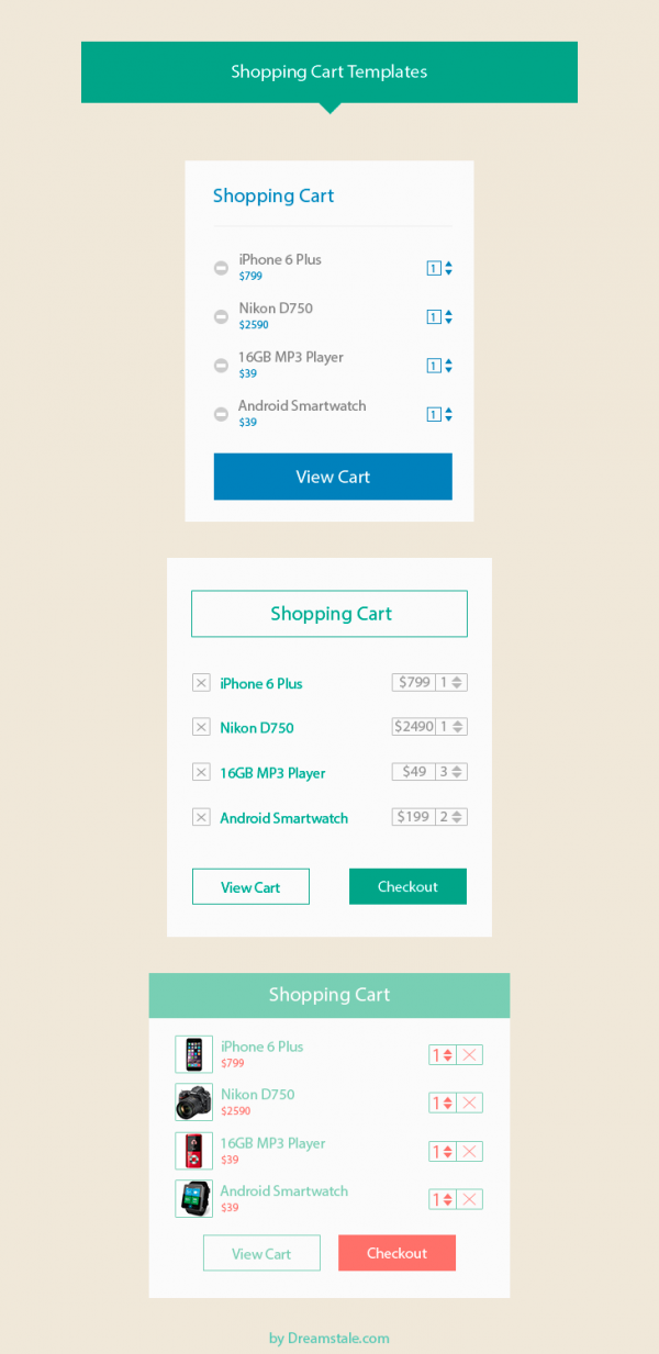 Free Shopping Cart PSD Templates - Dreamstale