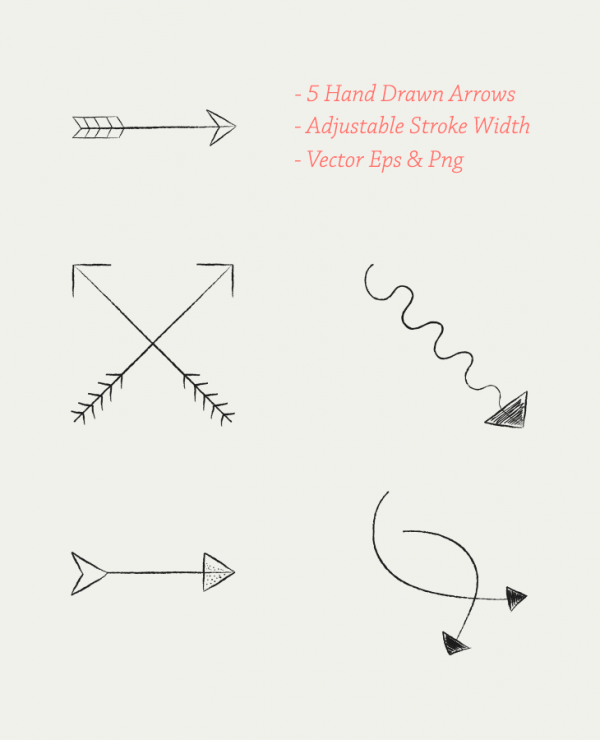 Free Hand Drawn Vector Arrows - Dreamstale