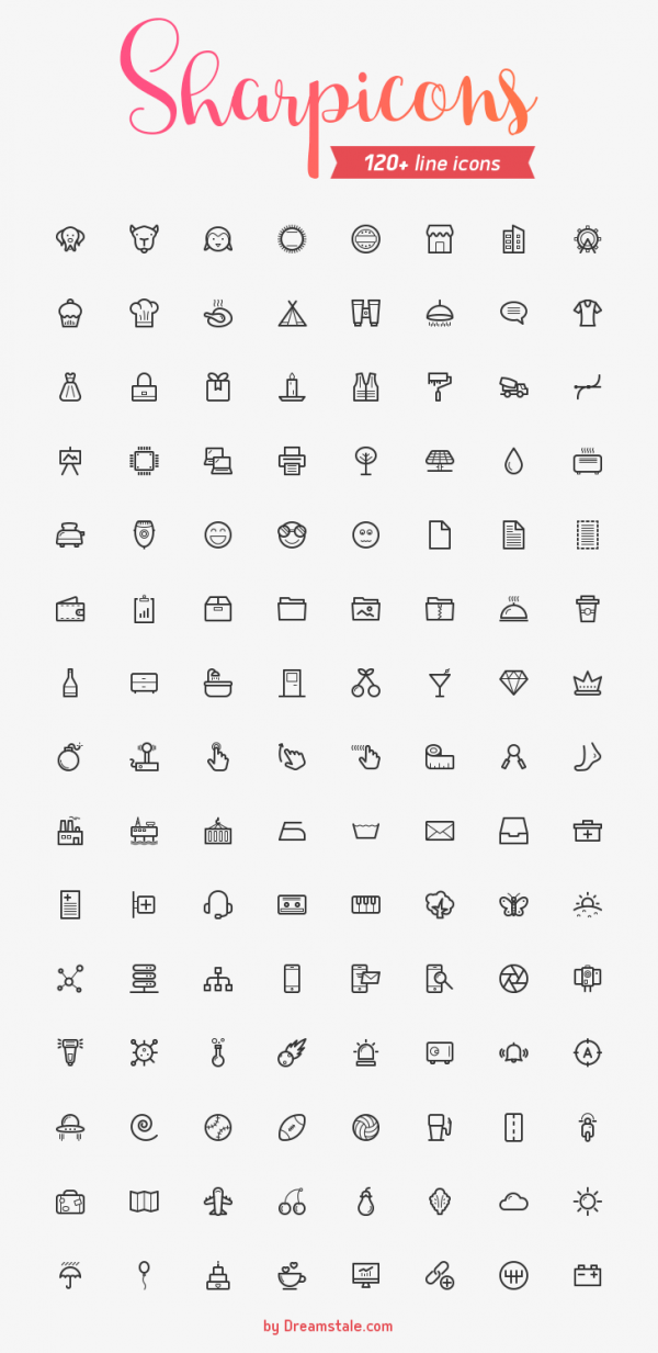 Sharpicons Free Line Vector Icons - Dreamstale