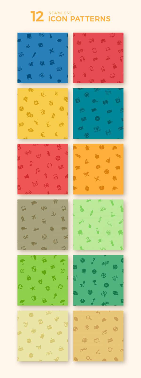 Seamless Icons Patterns - Dreamstale