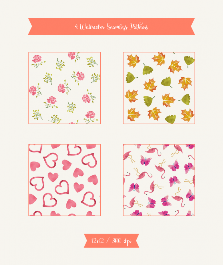 Free Watercolor Seamless Patterns - Dreamstale
