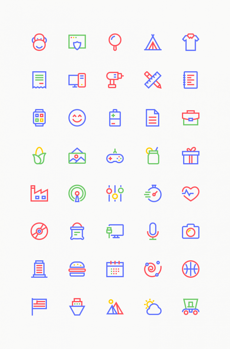Free Spectrum Vector Line Icons - Dreamstale