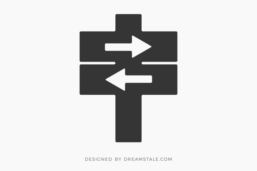 Road Direction Sign Free SVG Clipart - Dreamstale