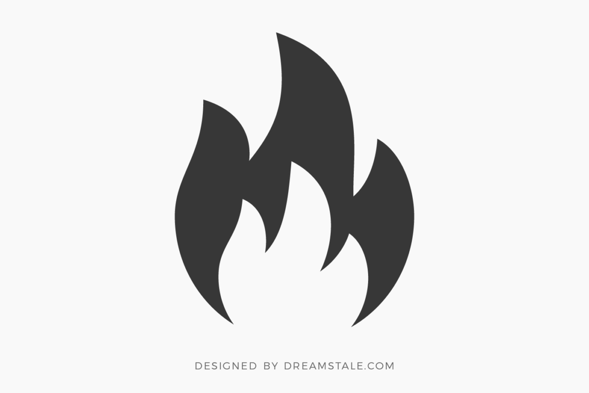Burning Flame Free SVG Clipart - Dreamstale