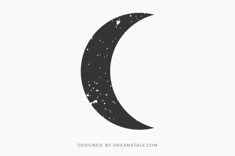 Half Moon Grunge Free SVG Clipart - Dreamstale