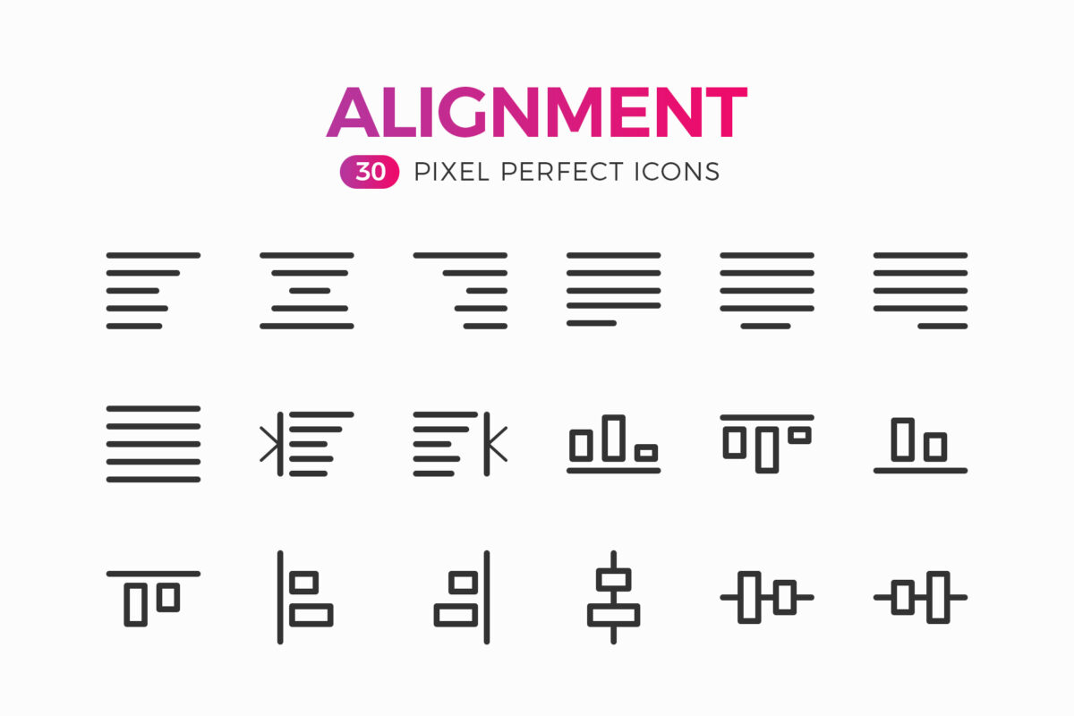 Alignment Text Icons - Dreamstale
