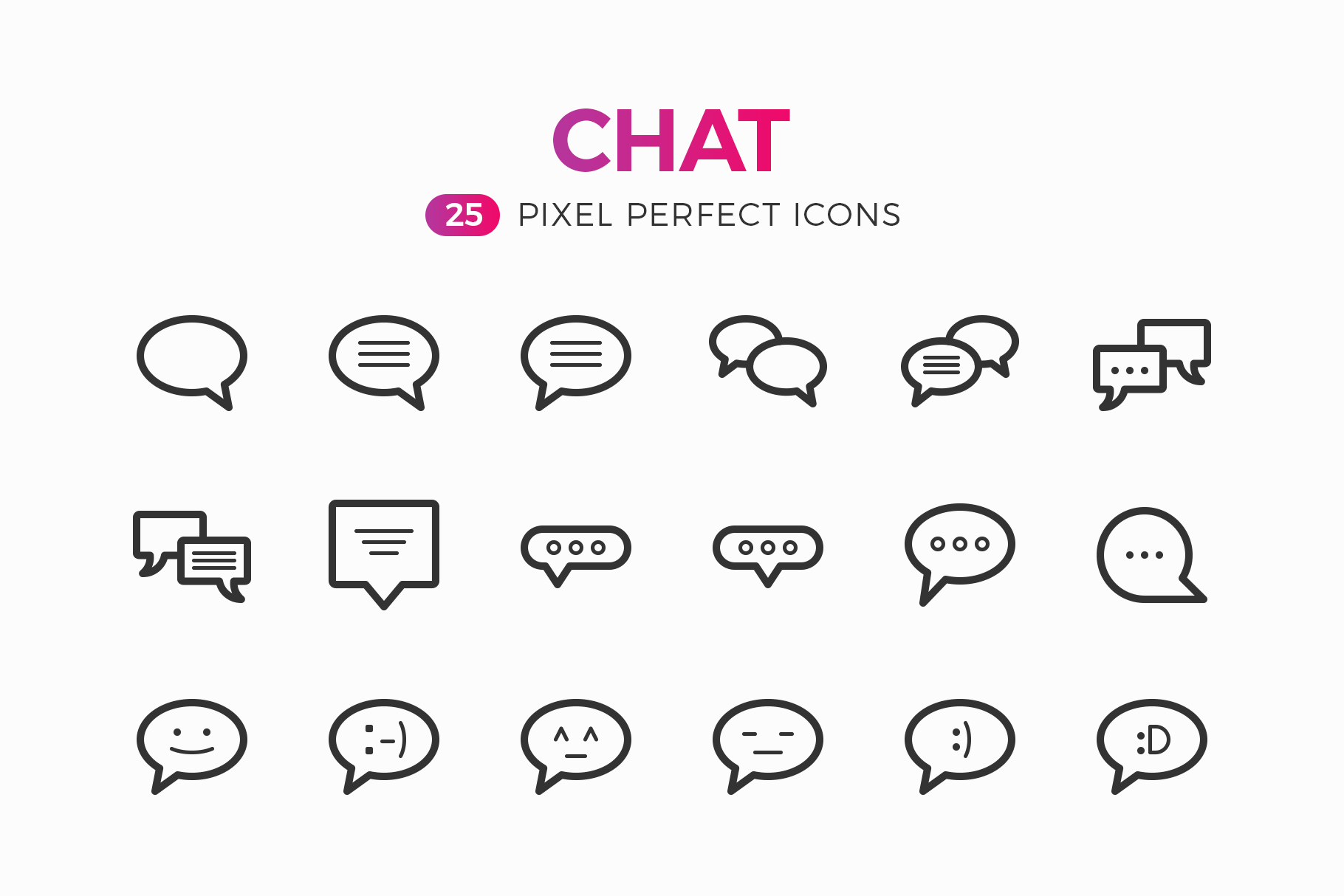 Speech & Chat Icons - Dreamstale
