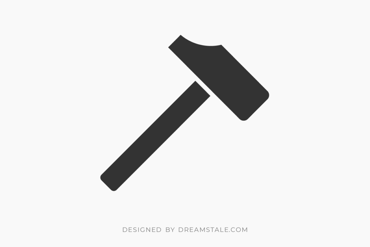 Hand Hammer Free SVG Clipart - Dreamstale