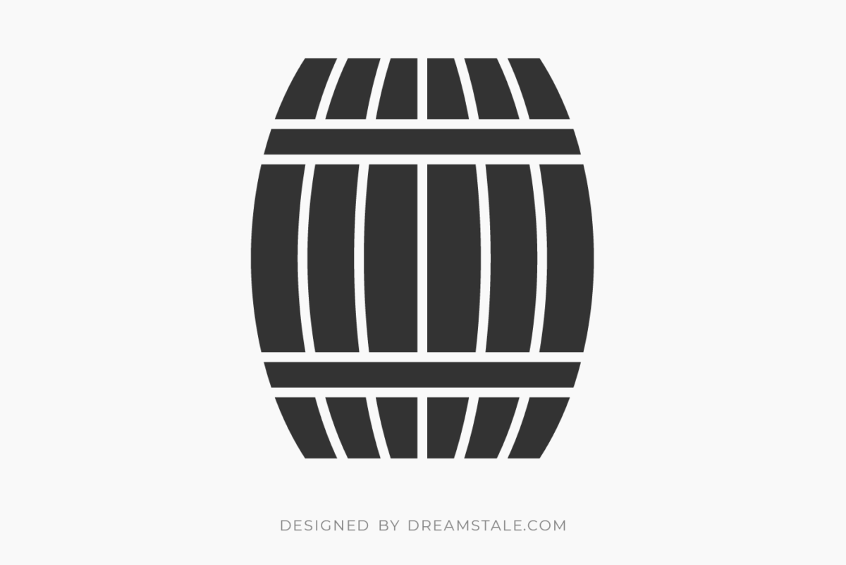 Wooden Barrel Free SVG Clipart - Dreamstale