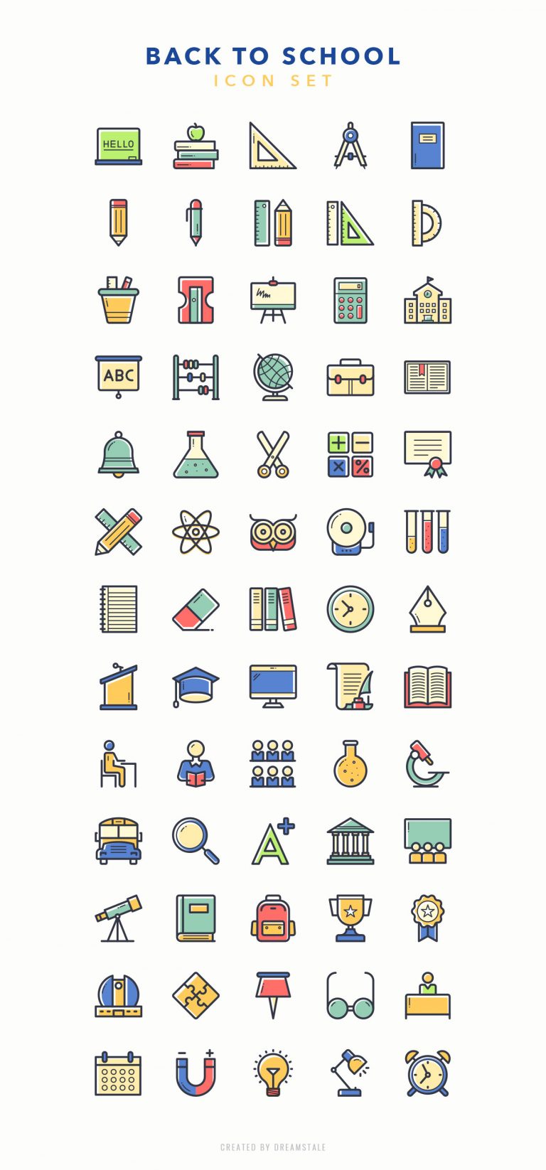 Back to School Vector Icons - Dreamstale