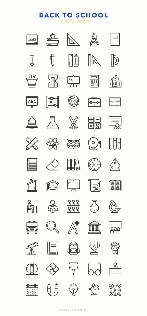 Back to School Vector Icons - Dreamstale