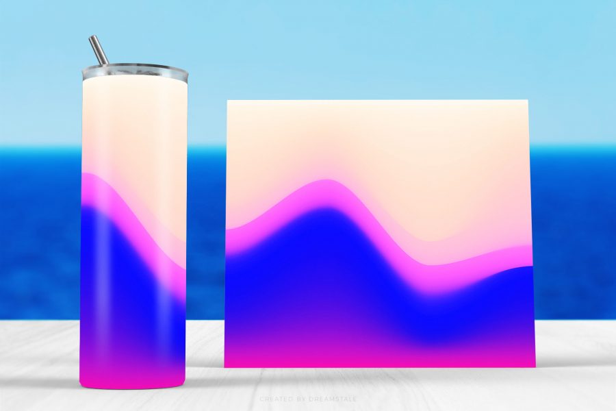 Bright Gradients Tumbler Sublimation Designs - Dreamstale