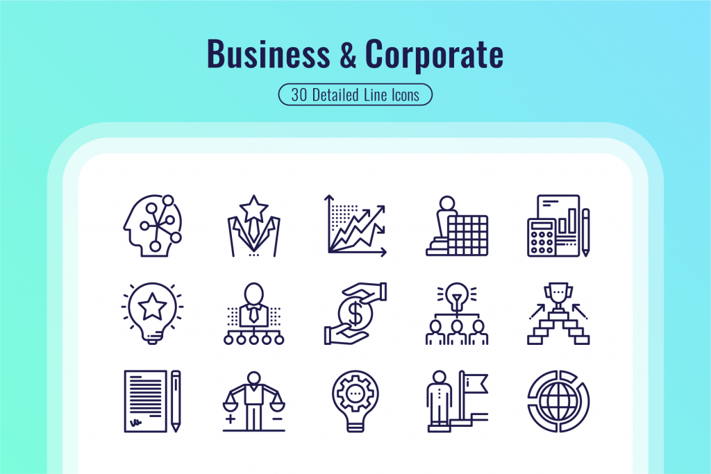 Business & Corporate Detailed Icons - Dreamstale