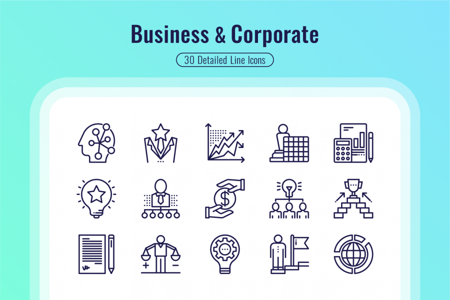 Business & Corporate Detailed Icons - Dreamstale
