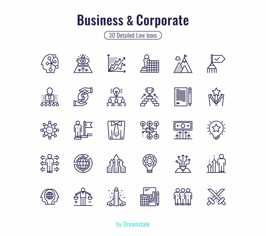 Business & Corporate Detailed Icons - Dreamstale