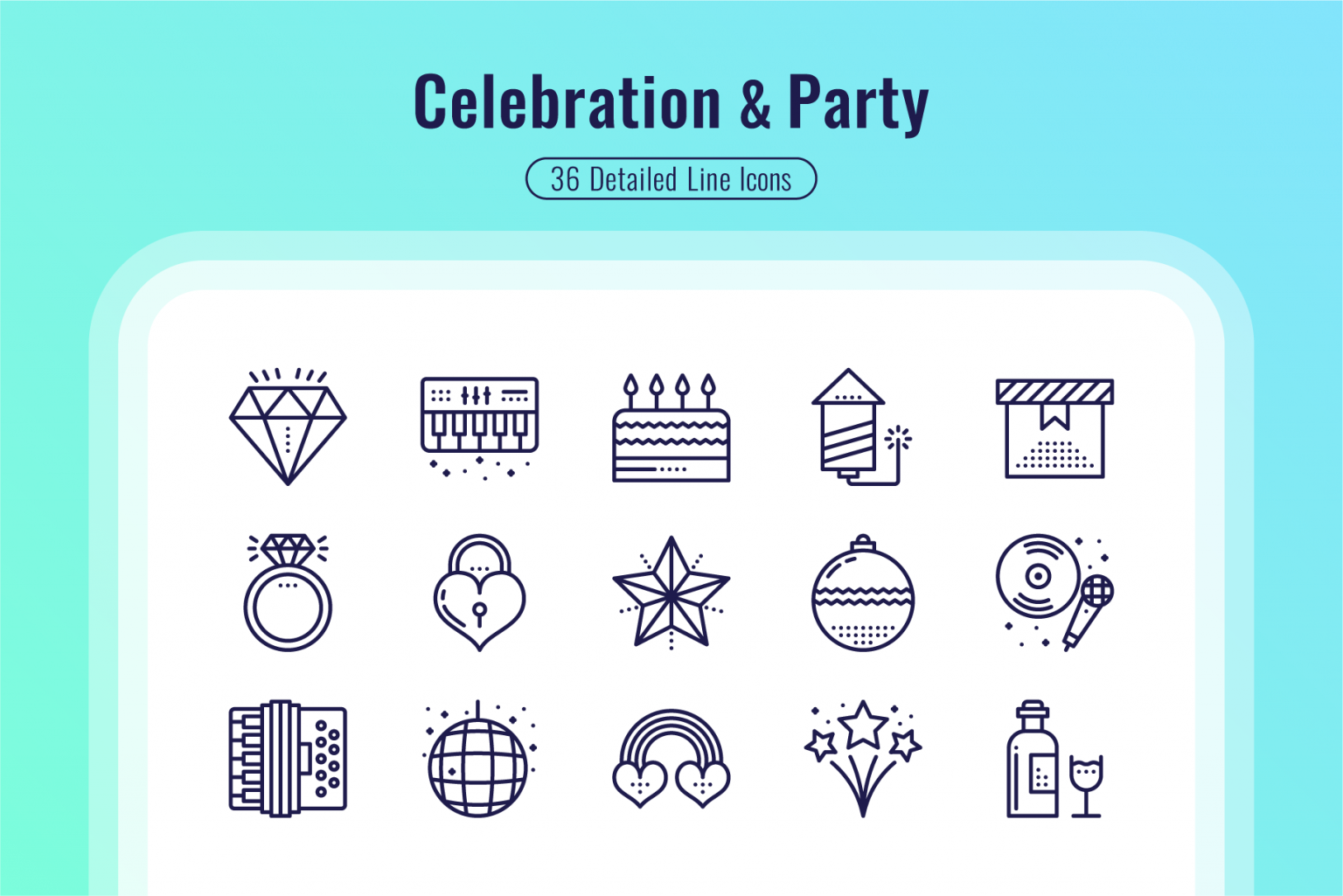 Celebration & Party Detailed Icons - Dreamstale