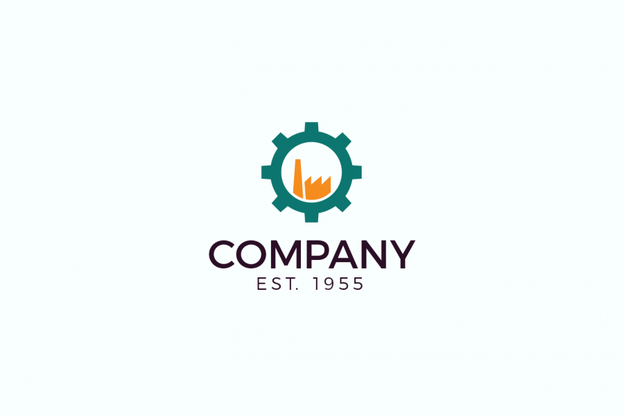Cog & Factory Logo Template - Dreamstale