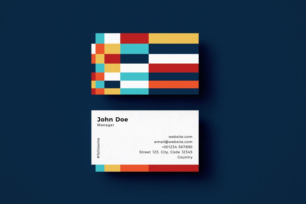Colorful Shapes Business Card Template - Dreamstale