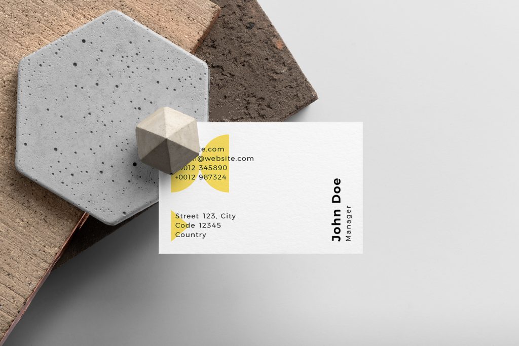 Colourful Geometric Shapes Business Card Template - Dreamstale