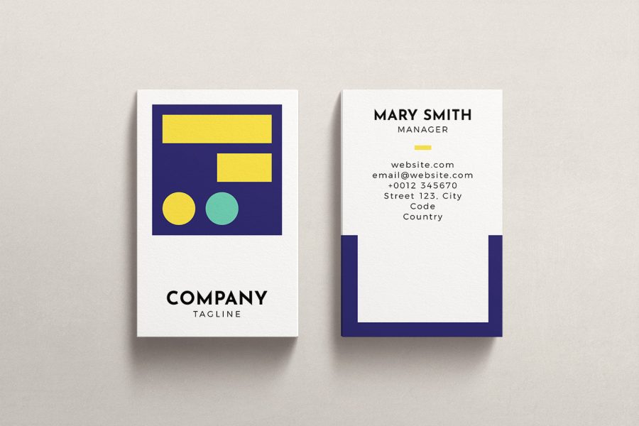 Flat Shapes Business Card Template - Dreamstale