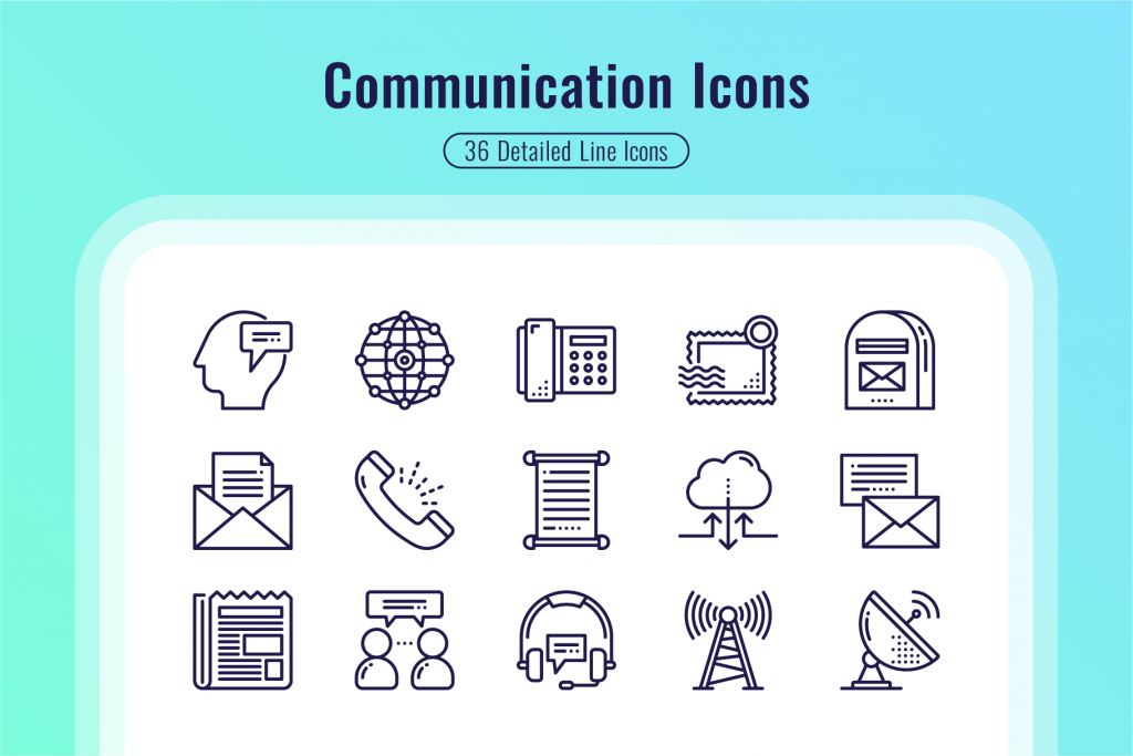 Communication Detailed Icons - Dreamstale