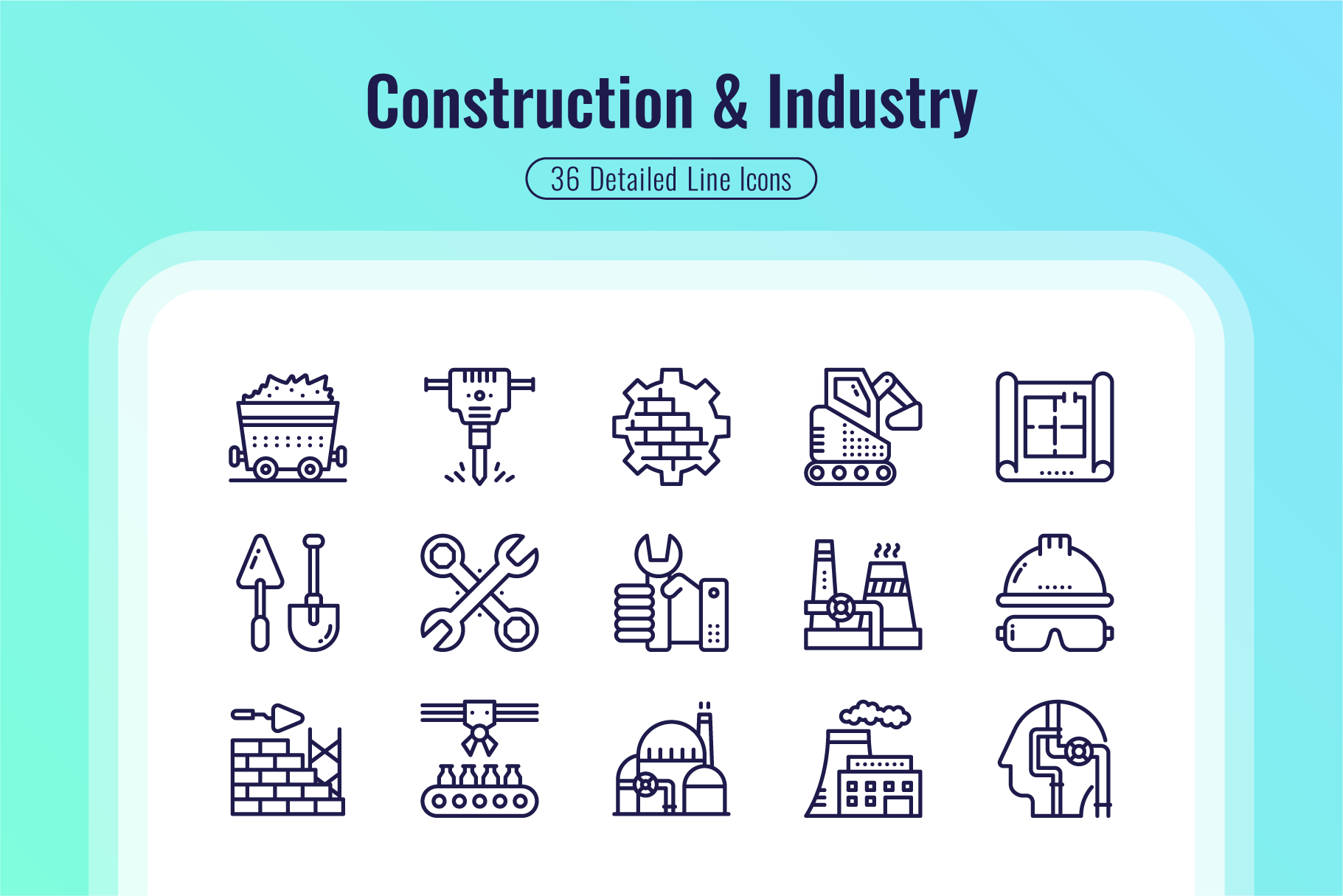 Construction & Industry Detailed Icons - Dreamstale