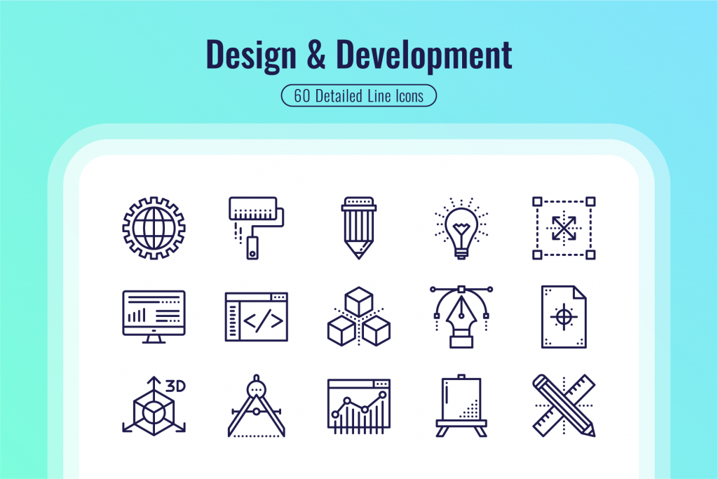 Design & Development Detailed Icons - Dreamstale