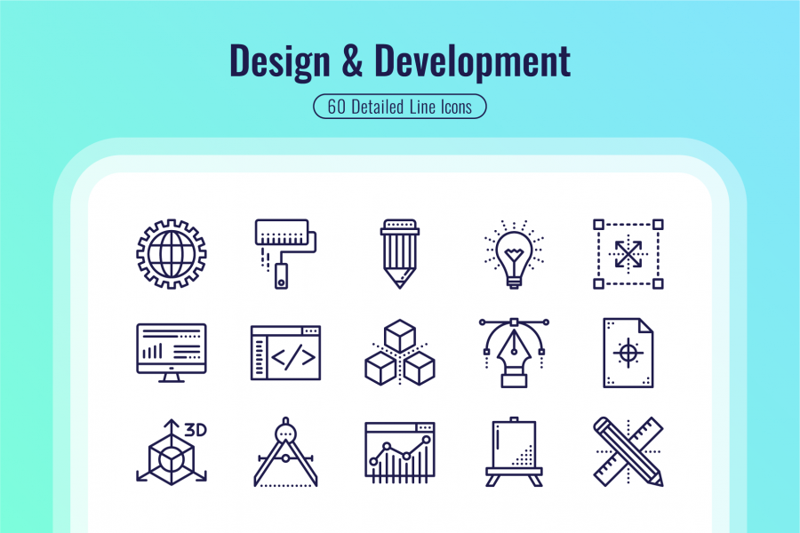 Design & Development Detailed Icons - Dreamstale