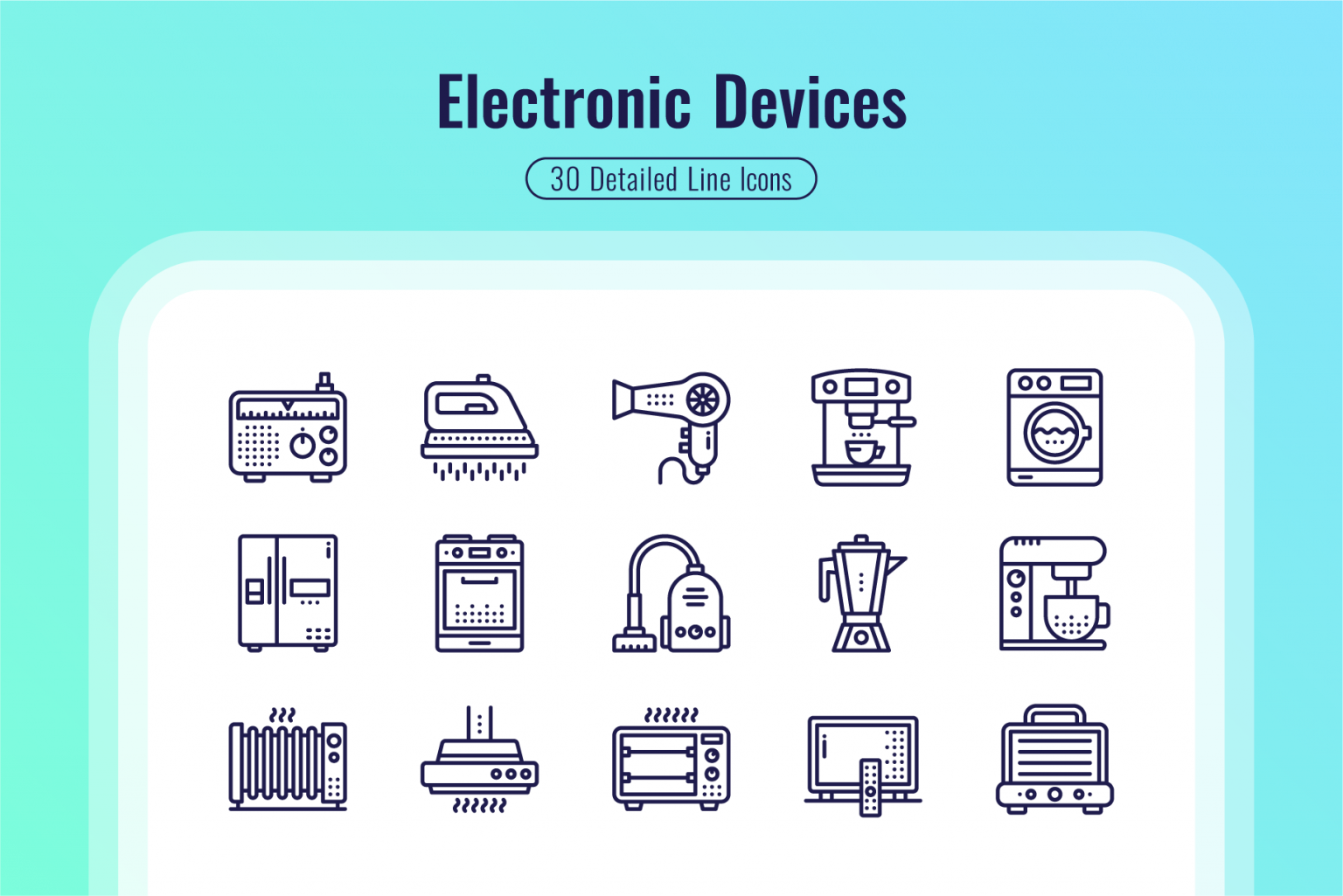 Electronic Devices Detailed Icons - Dreamstale