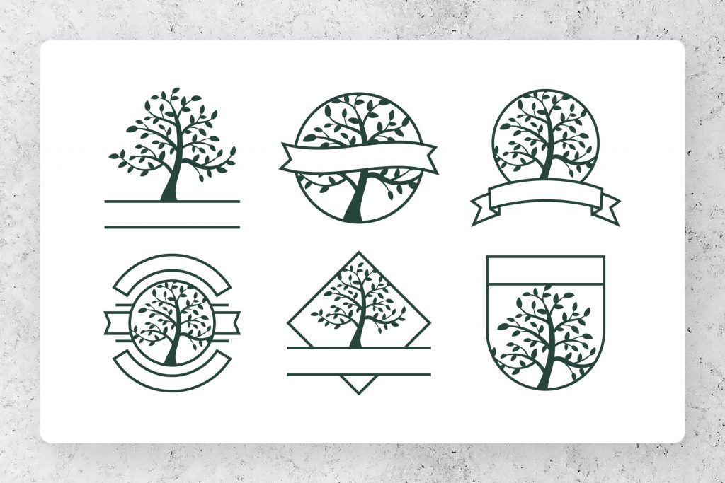 Tree Monograms SVG Clipart Bundle - Dreamstale