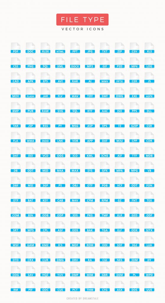File Types Vector Icons - Dreamstale
