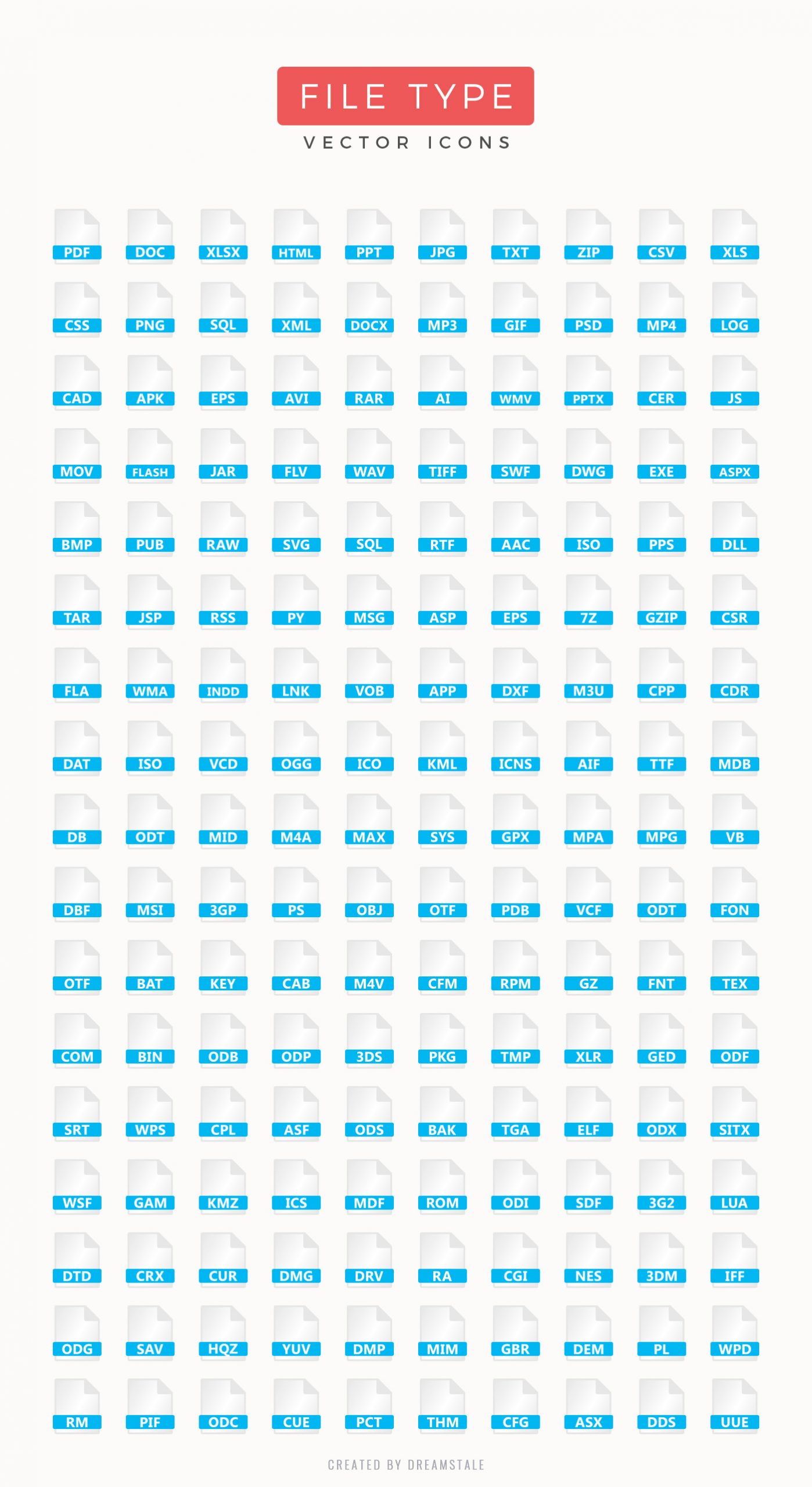 File Types Vector Icons - Dreamstale