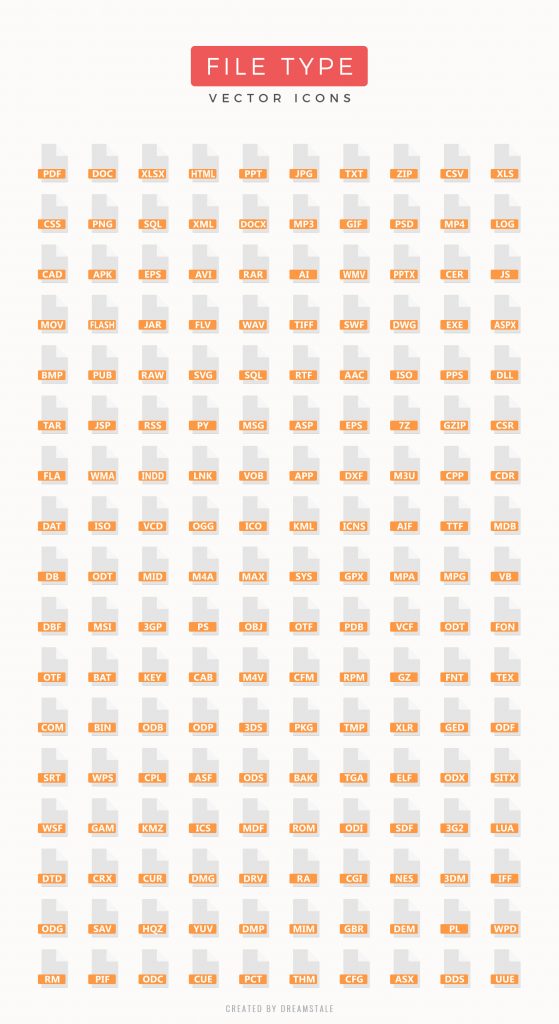 File Types Vector Icons - Dreamstale