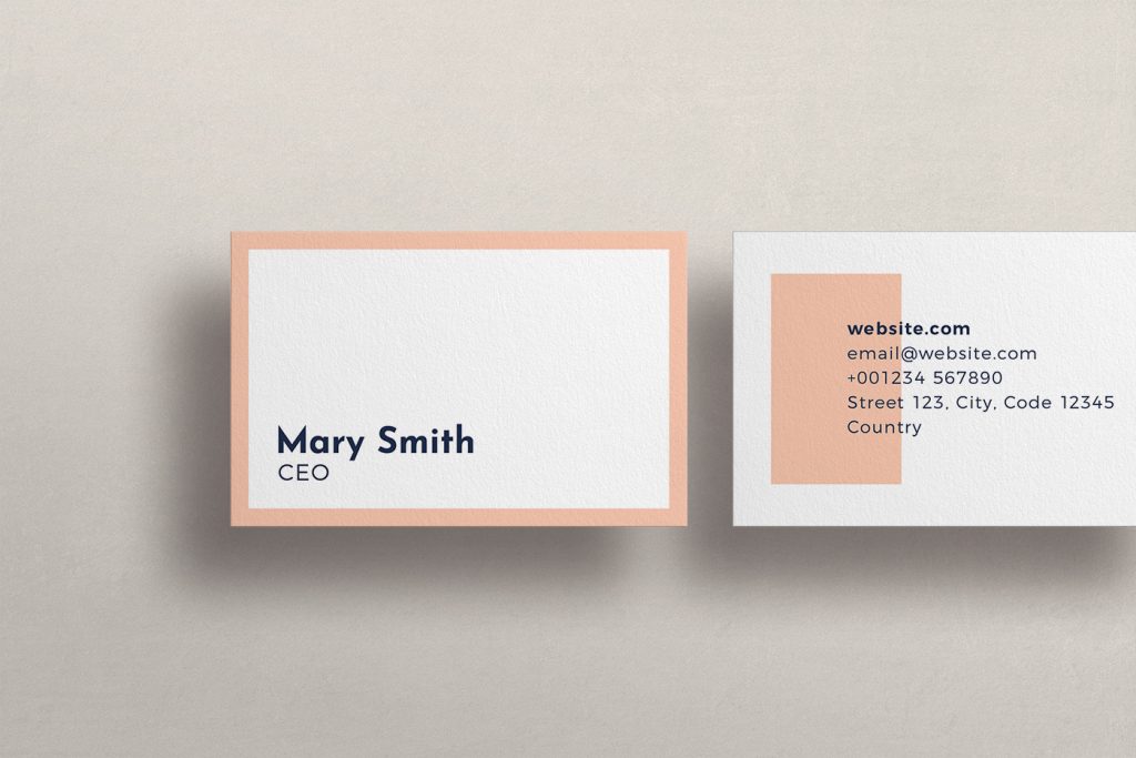 Free Pink Business Card Template - Dreamstale