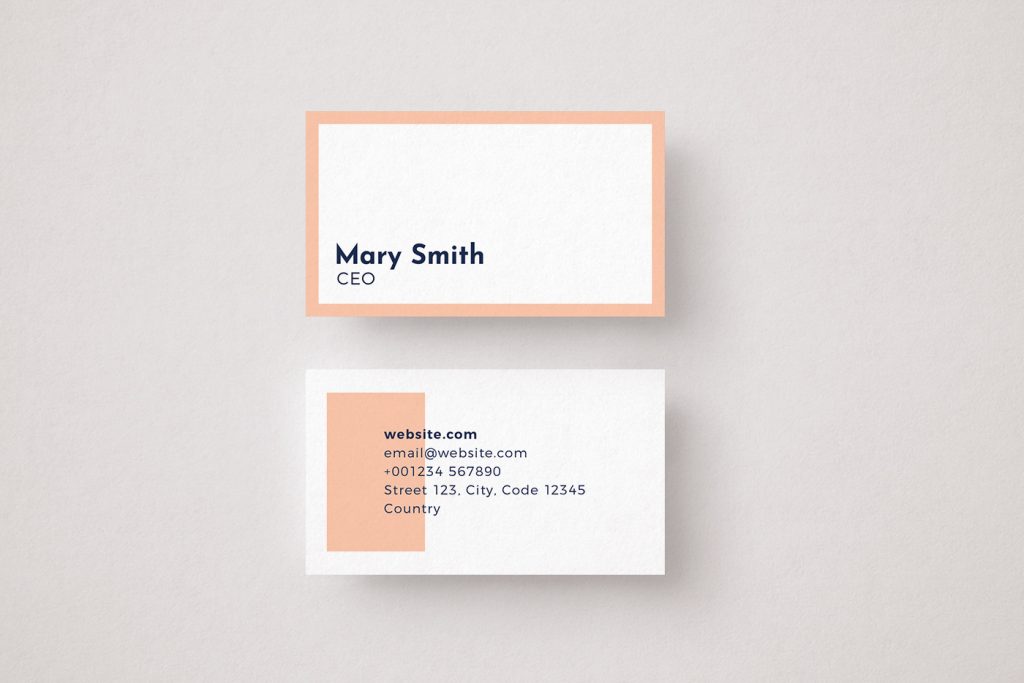 Free Pink Business Card Template - Dreamstale