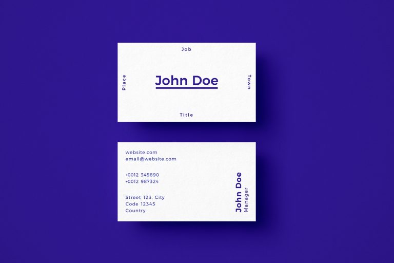 Free Simplistic Business Card Template - Dreamstale
