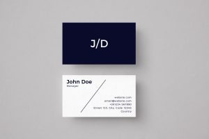 Free Vertical Line Business Card Template - Dreamstale