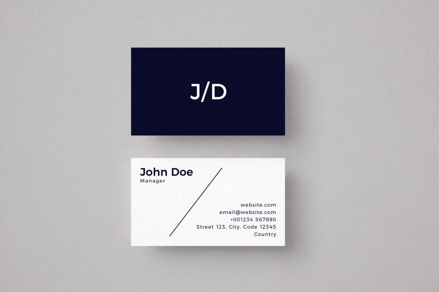 Free Vertical Line Business Card Template - Dreamstale
