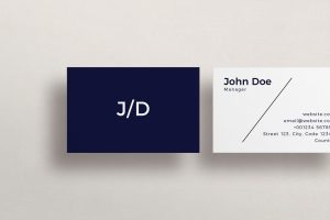Free Vertical Line Business Card Template - Dreamstale