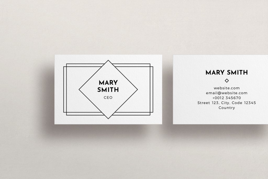 Geometric Frames Business Card Template - Dreamstale