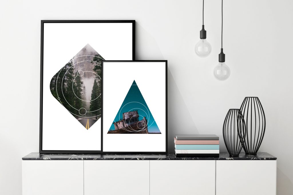 Geometric Photo Masks & Print Templates - Dreamstale