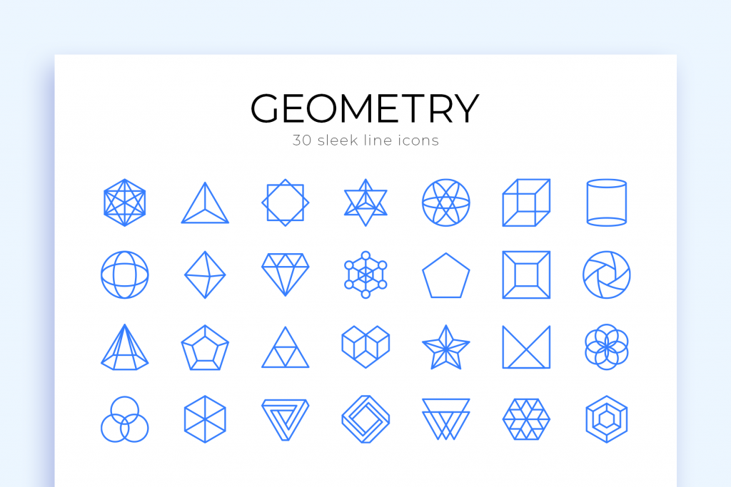 Geometry Vector Line Icons - Dreamstale