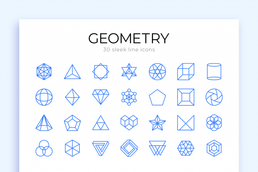 Geometry Vector Line Icons - Dreamstale