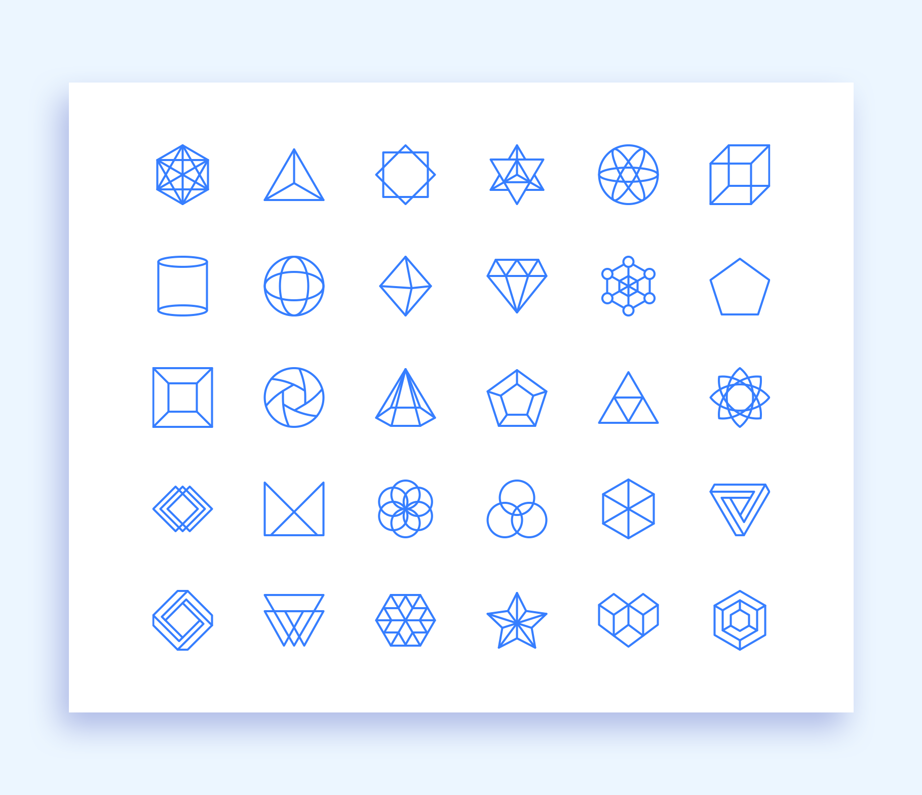 Geometry Vector Line Icons - Dreamstale
